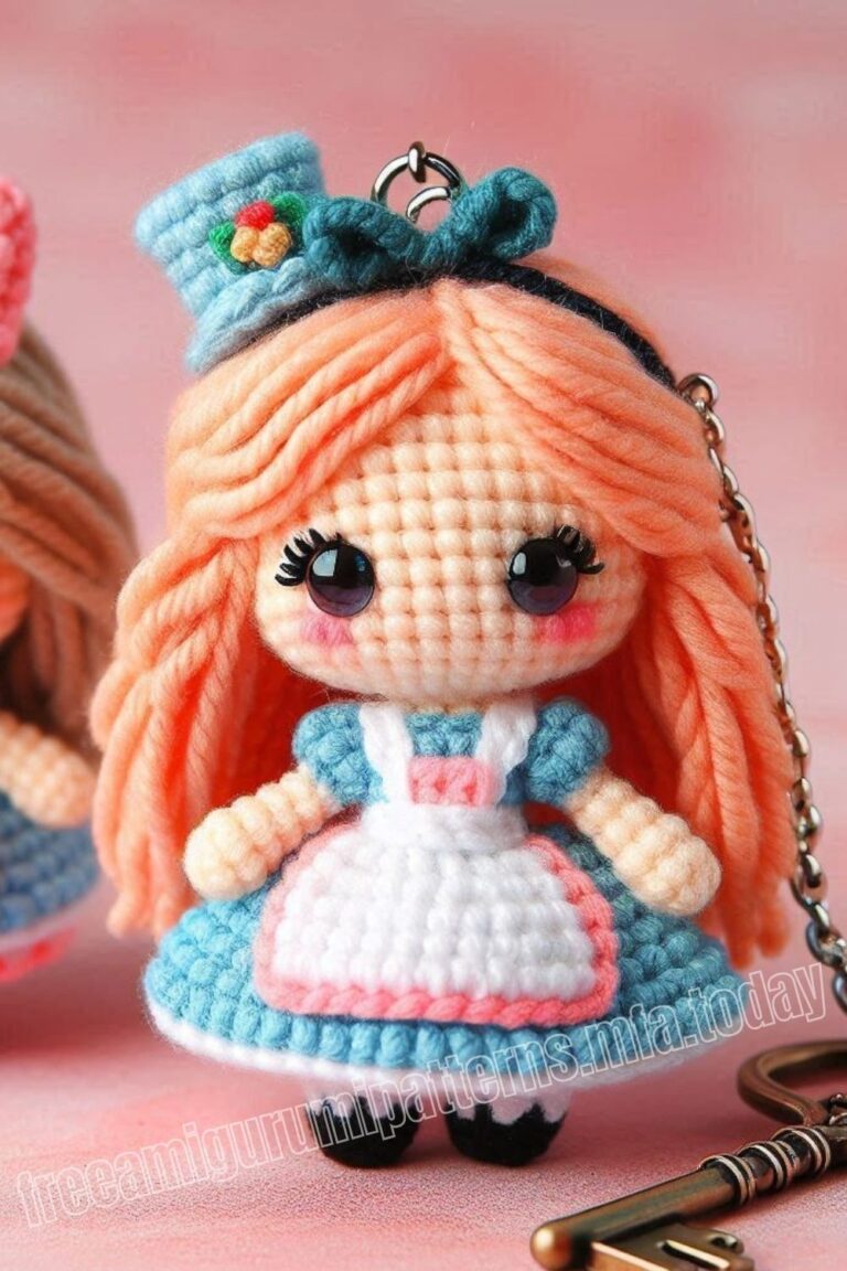 Amigurumi Alice in Wonderland Keychain Free Pattern-1 – Free Amigurumi ...