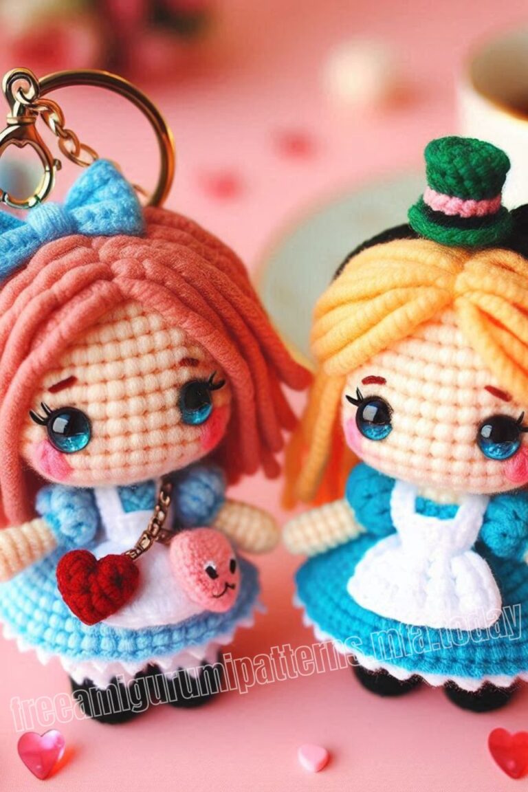 Amigurumi Alice in Wonderland Keychain Free Pattern-1 – Free Amigurumi ...