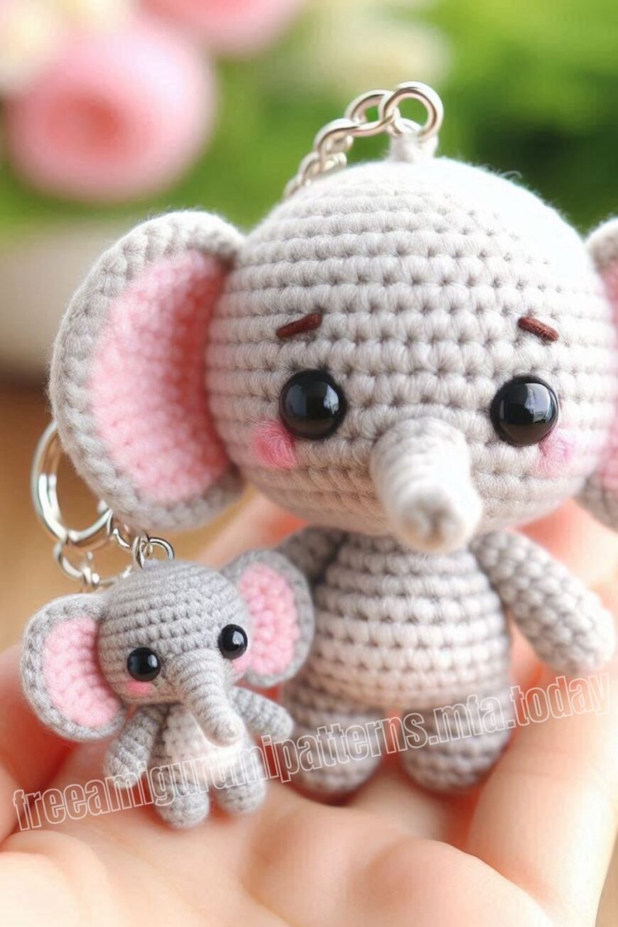 Amigurumi Cute Elephant Theo Keychain Free Pattern-1 – Free Amigurumi ...