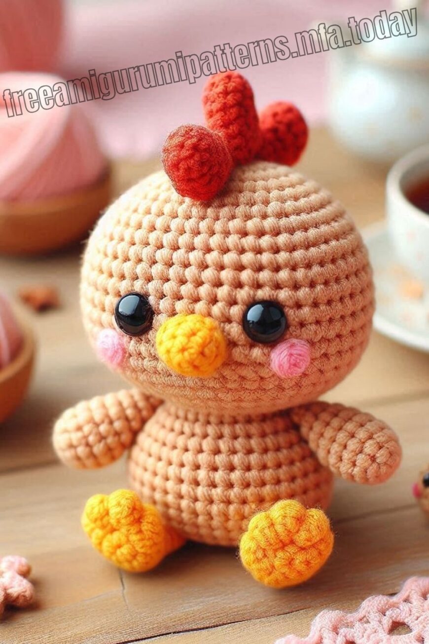 Amigurumi Chicken Keychain Free Pattern-1 – Free Amigurumi Patterns