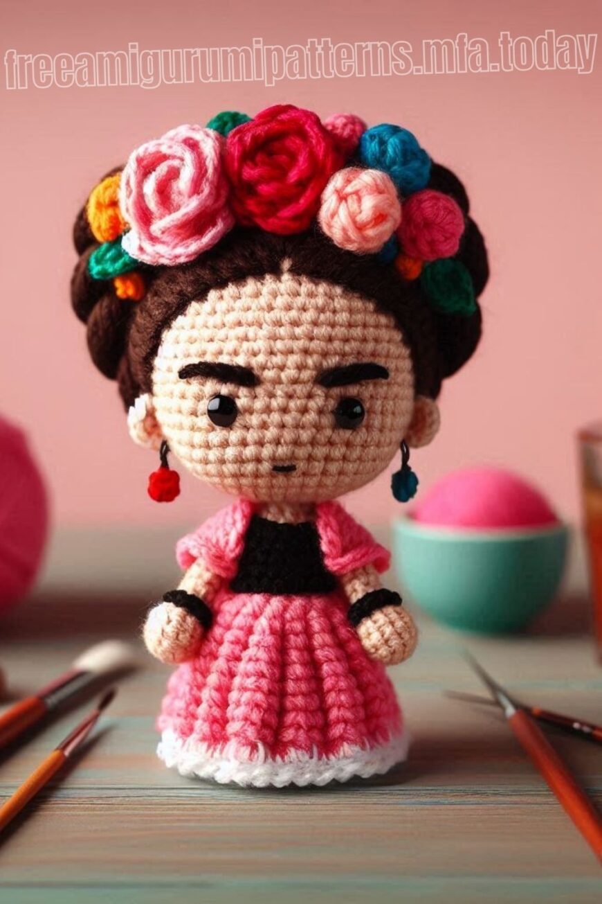 Amigurumi Crochet Frida Kahlo Free Pattern-1 – Free Amigurumi Patterns