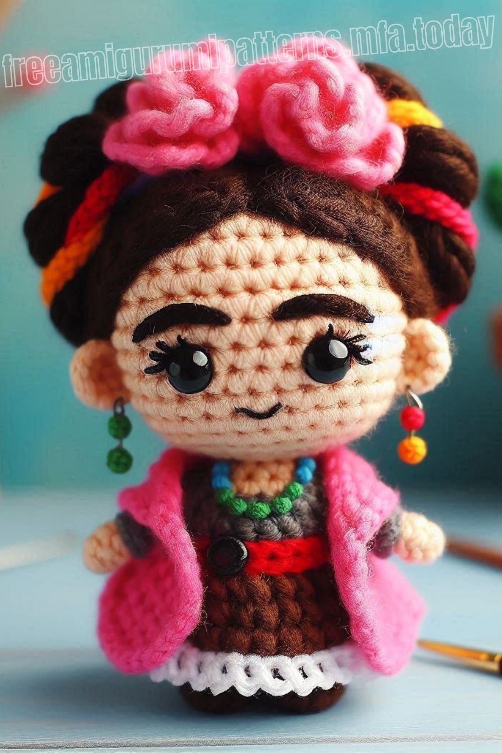 Amigurumi Crochet Frida Kahlo Free Pattern-1 – Free Amigurumi Patterns