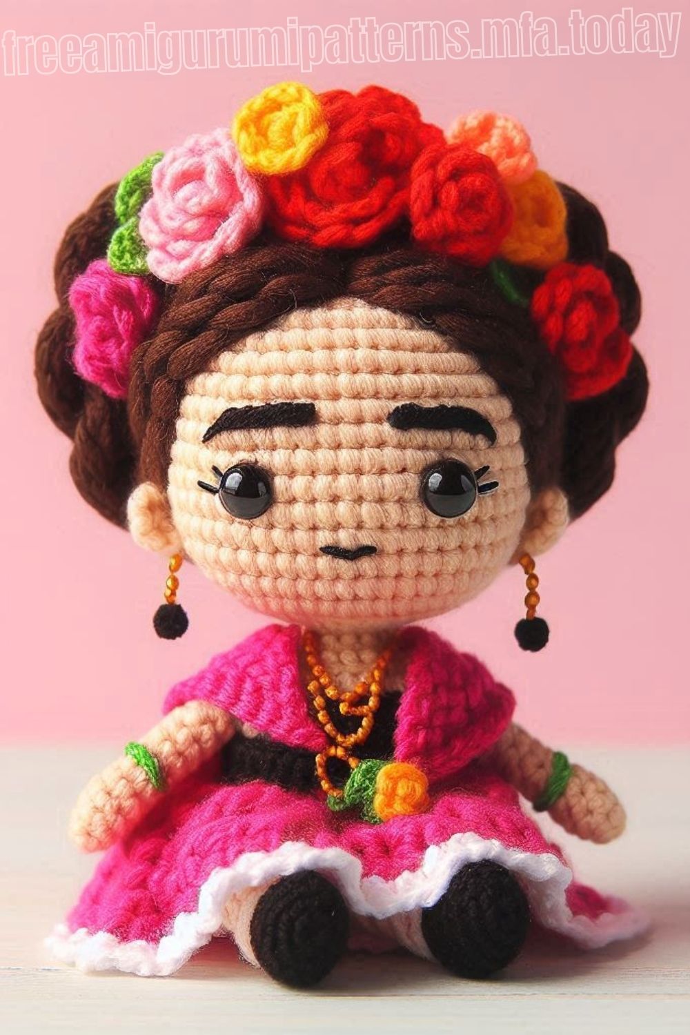 Amigurumi Crochet Frida Kahlo Free Pattern-1 – Free Amigurumi Patterns