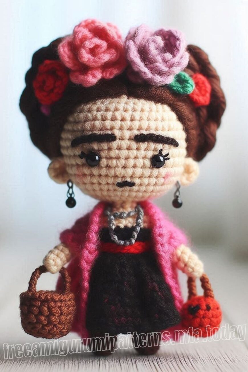 Amigurumi Crochet Frida Kahlo Free Pattern-1 – Free Amigurumi Patterns