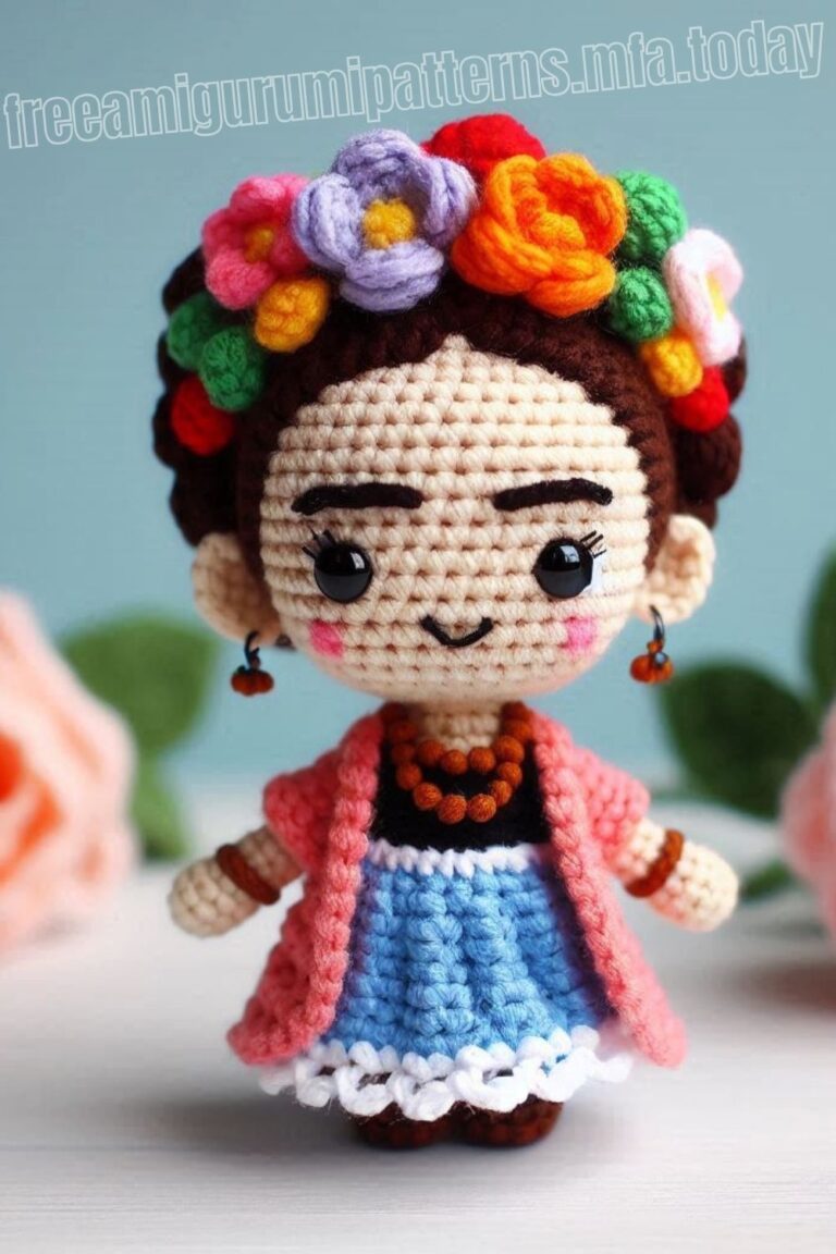Amigurumi Crochet Frida Kahlo Free Pattern-1 – Free Amigurumi Patterns