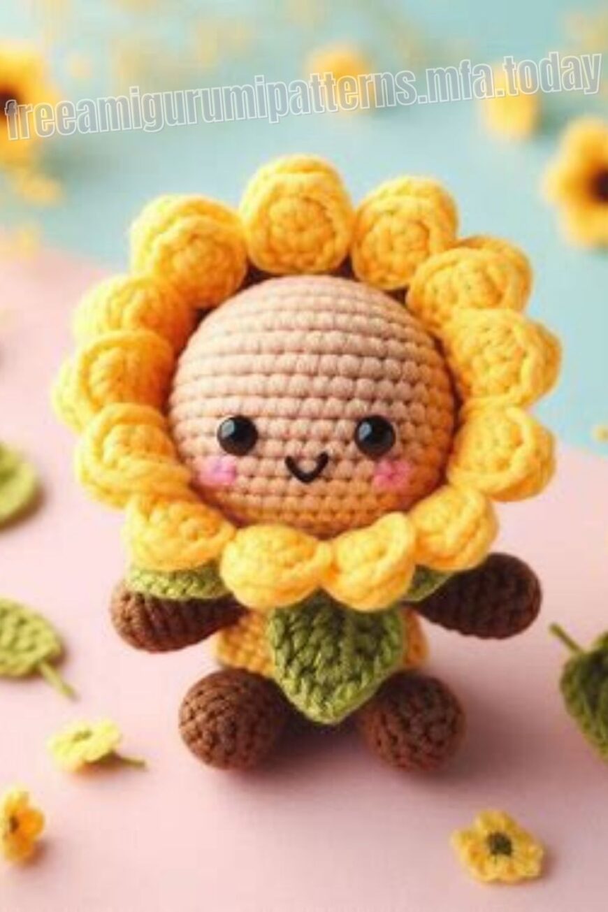 Amigurumi Crochet Little Sun Flower Free Pattern-1 – Free Amigurumi ...