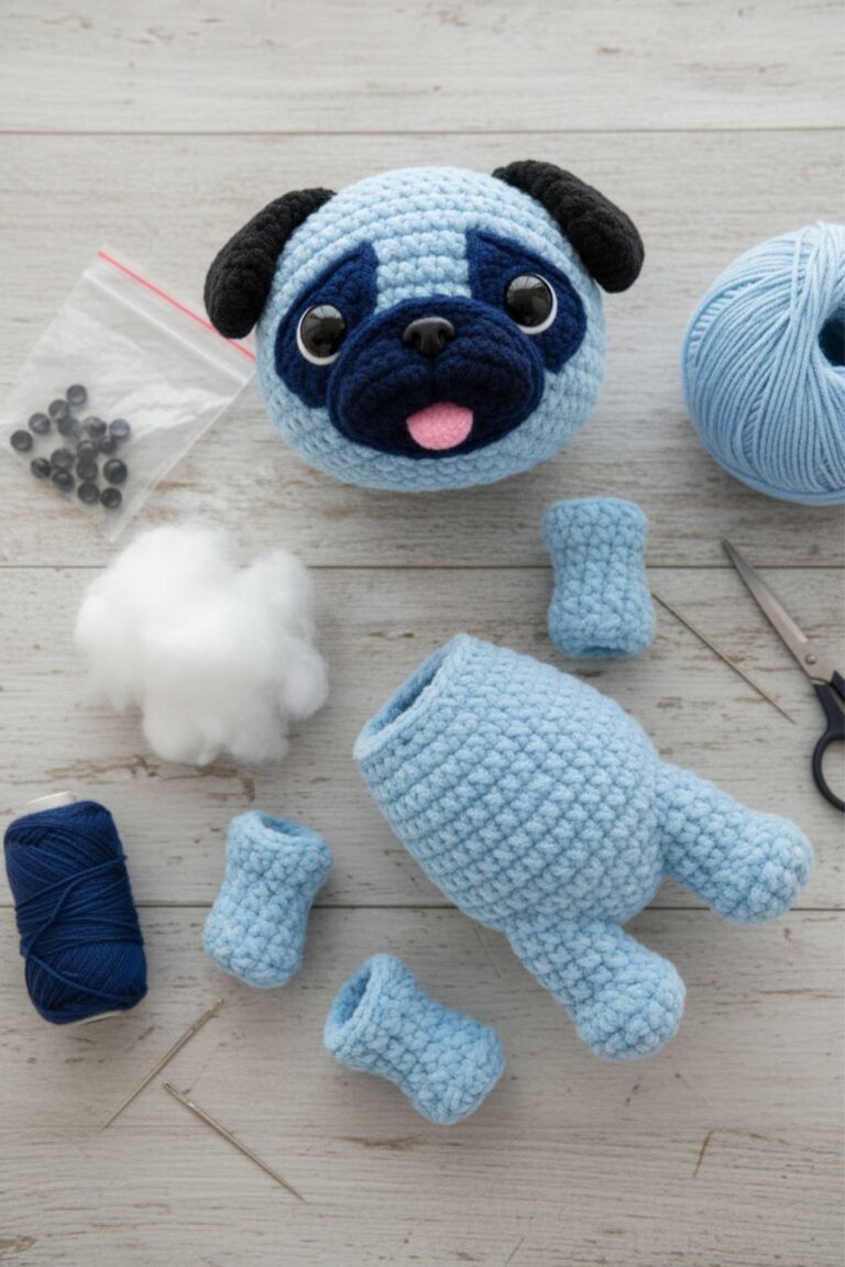Amigurumi Little Pug Dog – Free Crochet Pattern – Free Amigurumi Patterns
